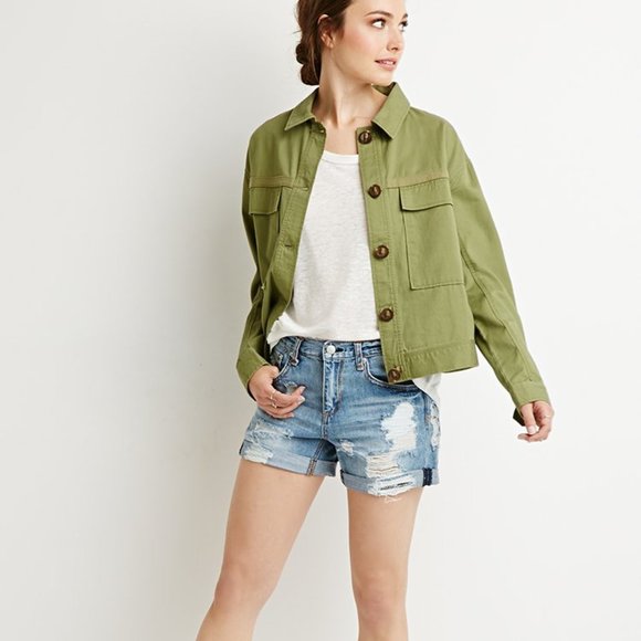 Forever 21 | Jackets & Coats | Life In Progress Forever 2 Green ...